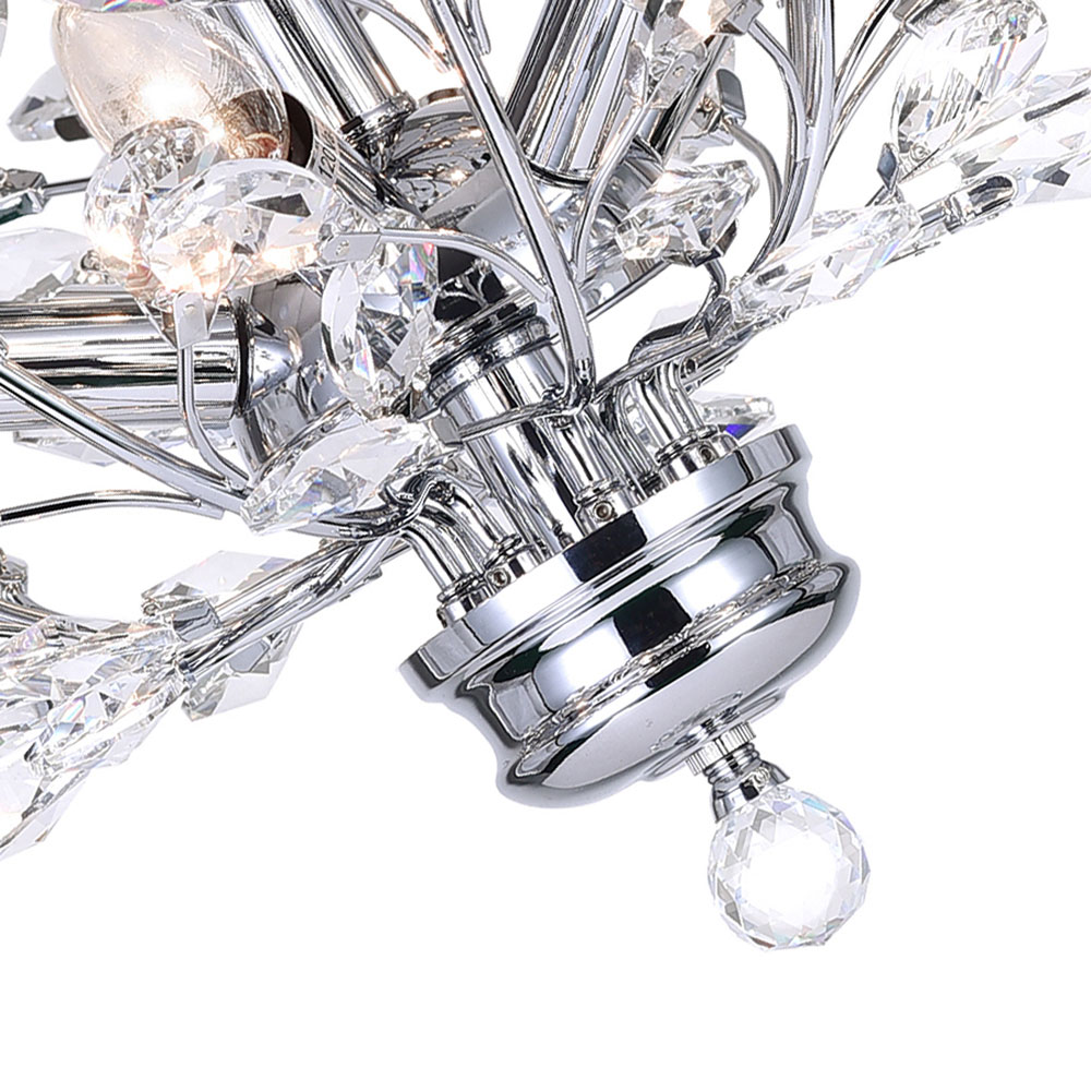 CWI 5206C16C Ivy Chrome 16" Ceiling Lighting Fixture - CWI-5206C16C