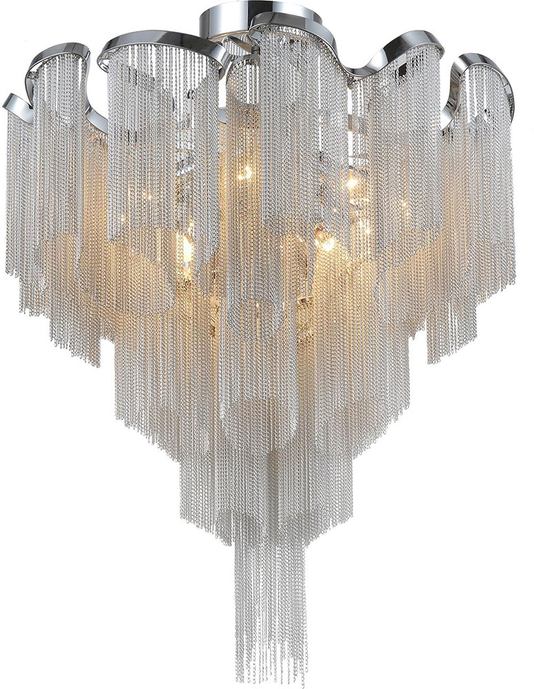 CWI 5650C24C Daisy Contemporary Chrome Ceiling Light Fixture - CWI-5650C24C