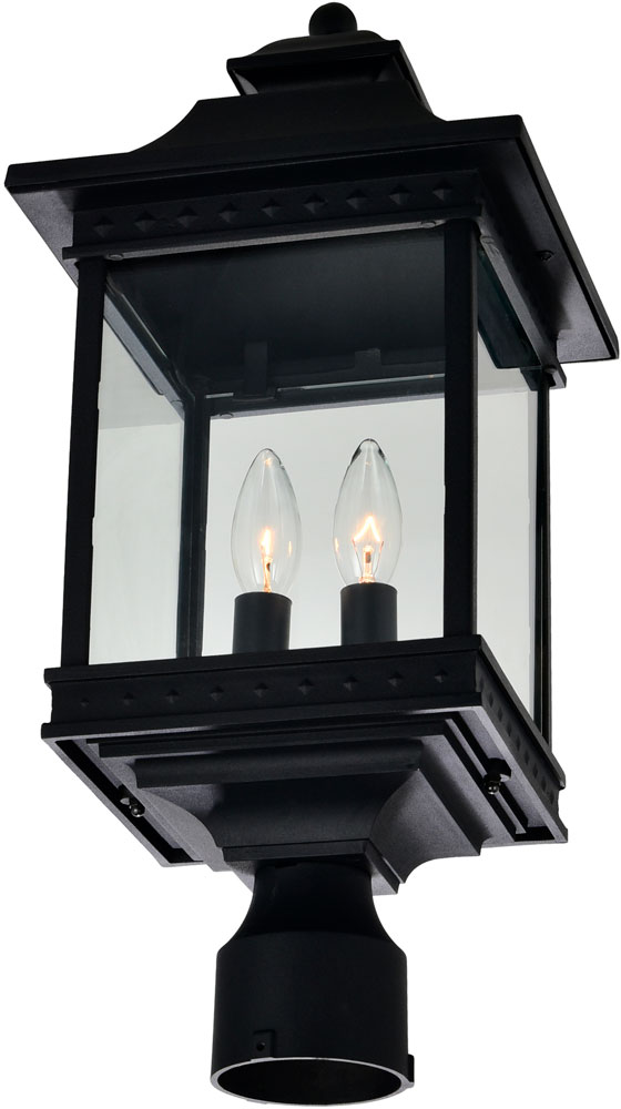 CWI Lighting 0416PT9-2-101 Cleveland Black Exterior Post Lighting ...
