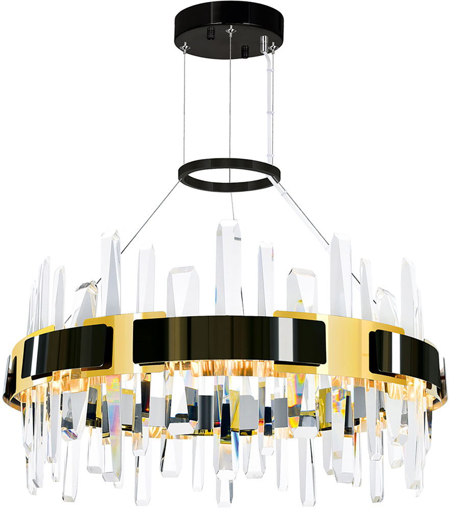 CWI Lighting 1592P24-612 Aya Contemporary Pearl Black / Titanium Gold ...