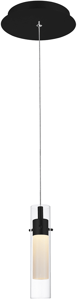 CWI Lighting 1606P5-1-101 Olinda Modern Black LED Mini Drop Ceiling ...