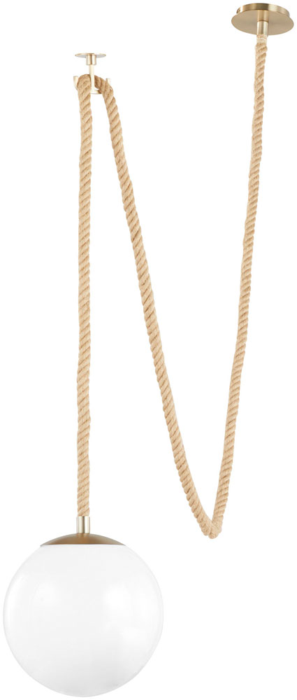 Cyan Design 11761 Rockport Modern Aged Brass / Brown Hanging Pendant ...