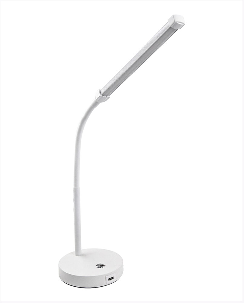 Cyber Tech DL81HLU-WH-CCT Modern White LED Side Table Lamp - CYB ...