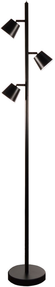 Dainolite 625LEDF-BK Modern Contemporary Black LED Light Floor Lamp ...