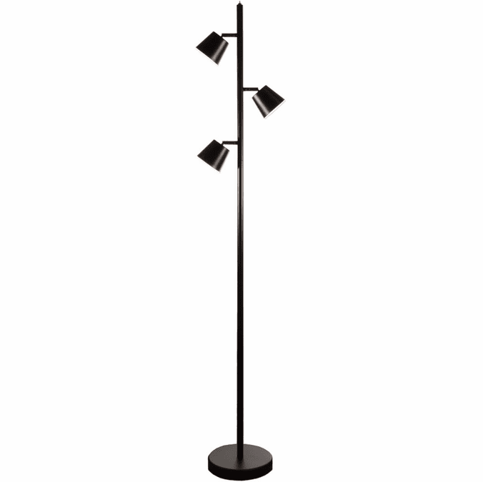 Dainolite 625LEDF-BK Modern Contemporary Black LED Light Floor Lamp ...