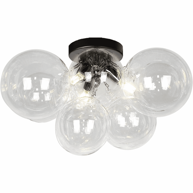 Dainolite CMT-143FH-CLR-MB Comet Contemporary Clear / Matte Black ...