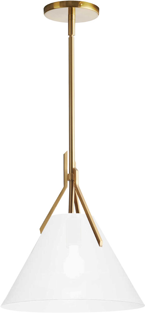 Dainolite NIC-101P-AGB Nicole Contemporary Aged Brass Drop Ceiling ...