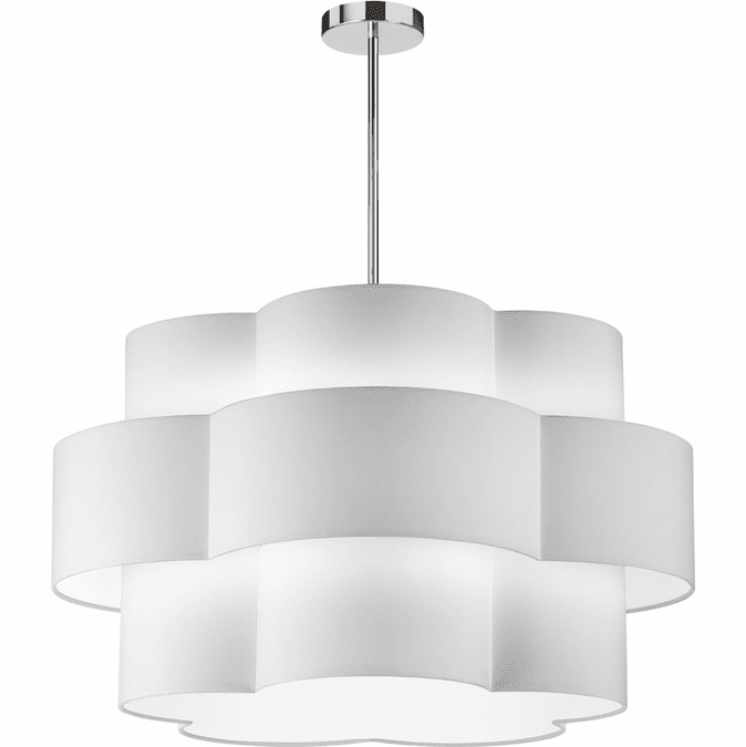 Dainolite PLX-284C-PC-WH Phlox Contemporary White Pendant Lighting ...