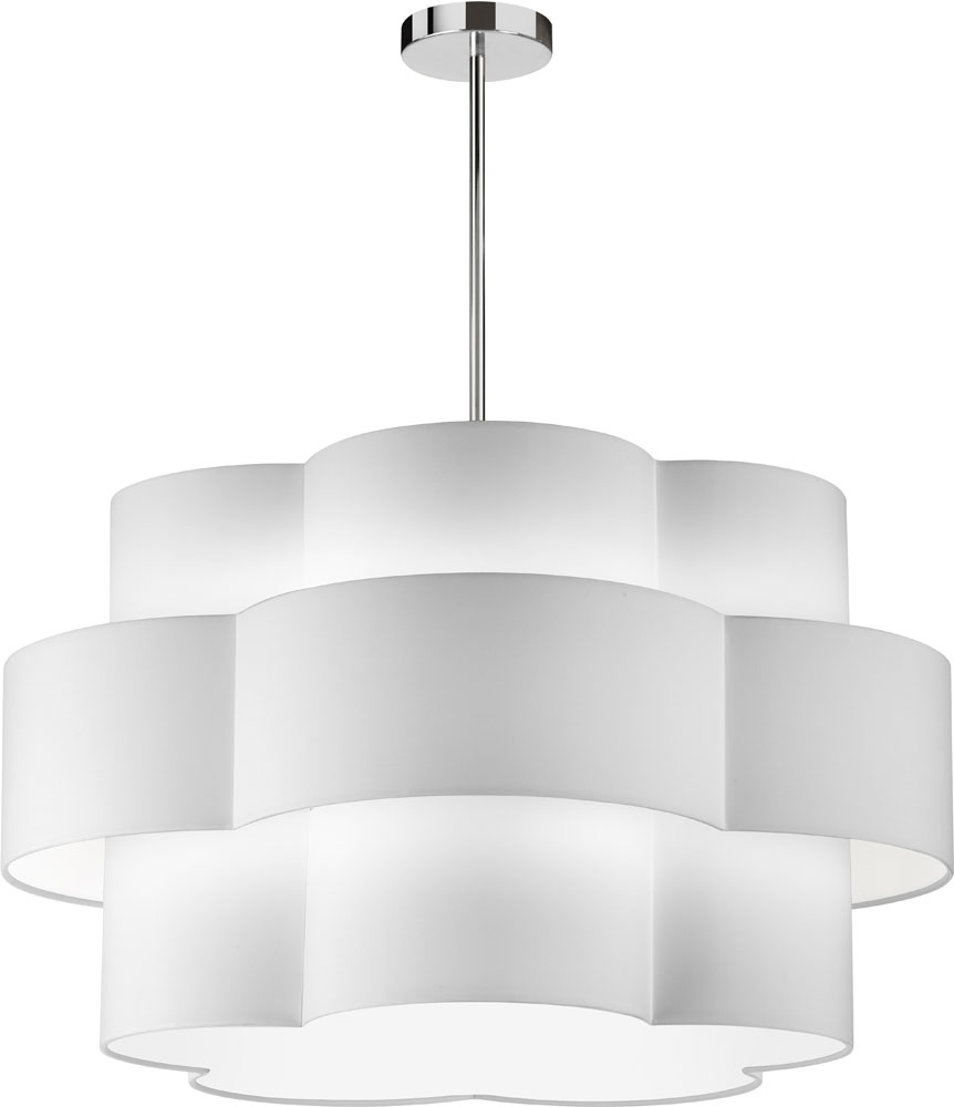 Dainolite PLX-284C-PC-WH Phlox Contemporary White Pendant Lighting ...
