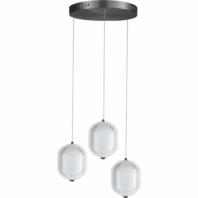 Dainolite PRI-1222LEDP-MB Peri Contemporary Clear LED Multi Drop ...