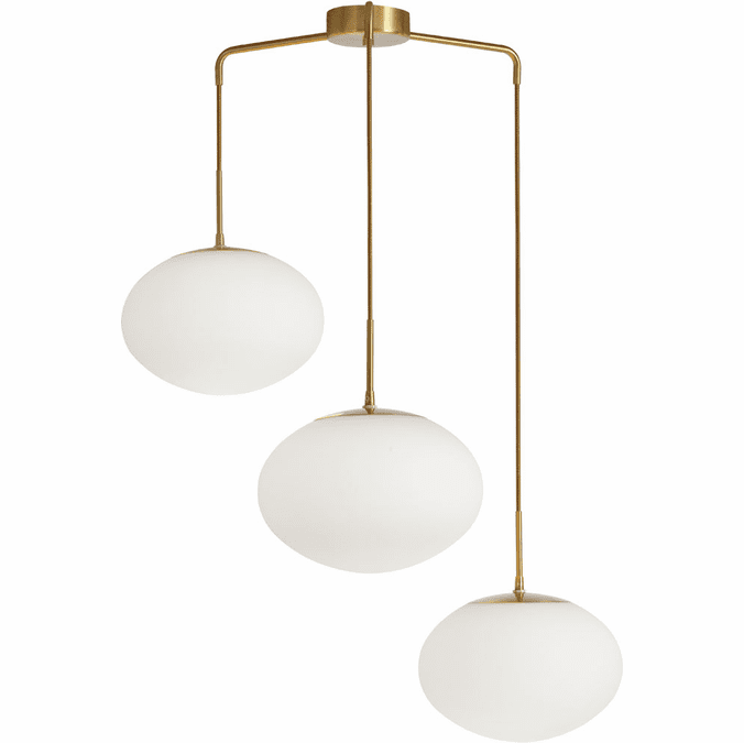 Dainolite RCL-323P-AGB Rachel Contemporary White Multi Pendant Lamp ...