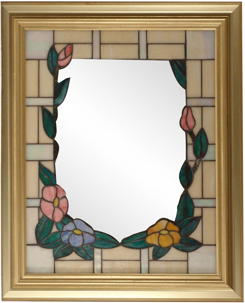 Dale Tiffany MR0043 Peony Tiffany Wall Mirror - DAL-MR0043