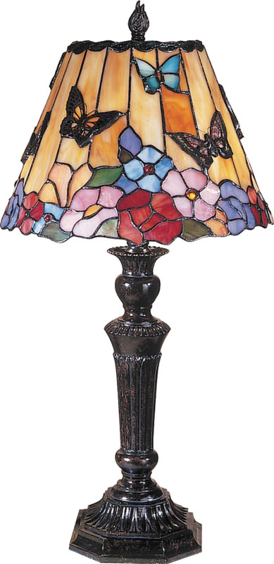 Dale Tiffany TT100587 Butterfly Peony Tiffany Fieldstone Table Lamp ...