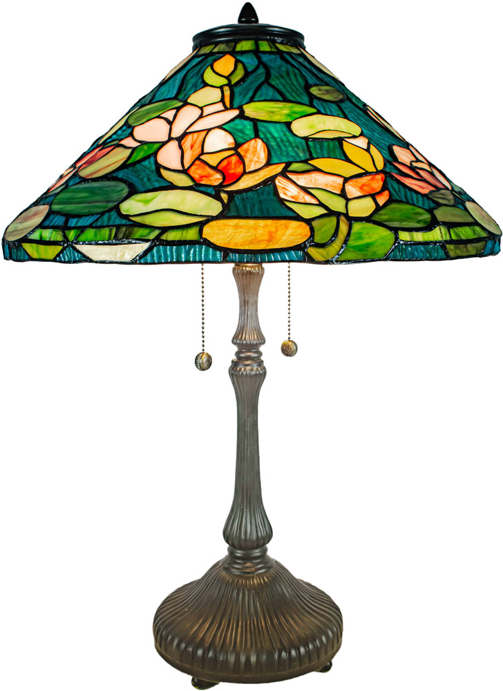 Dale Tiffany TT20199 Huntington Tiffany Fieldstone Table Lamp Lighting ...