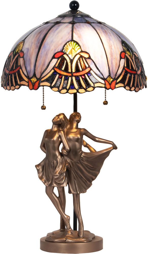 Dale Tiffany TT21103 Ballerina Tiffany Cold Cast Bronze Lighting Table ...
