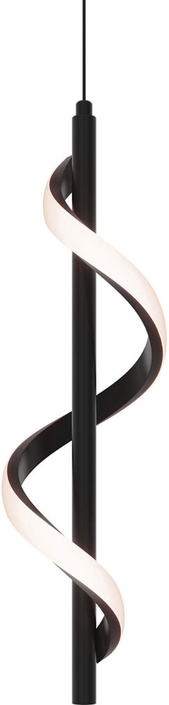 DALS Lighting BRPD18-CC-BK Spin Contemporary Black LED Mini Pendant ...