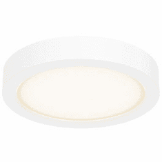 DALS Lighting CFLEDR18-CC-WH Delta Modern White LED 18" Indoor ...
