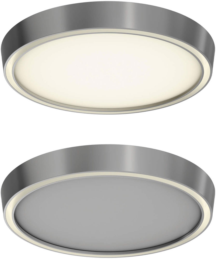 DALS Lighting CFR12-3K-SN Modern Satin Nickel LED Ceiling Light Fixture ...