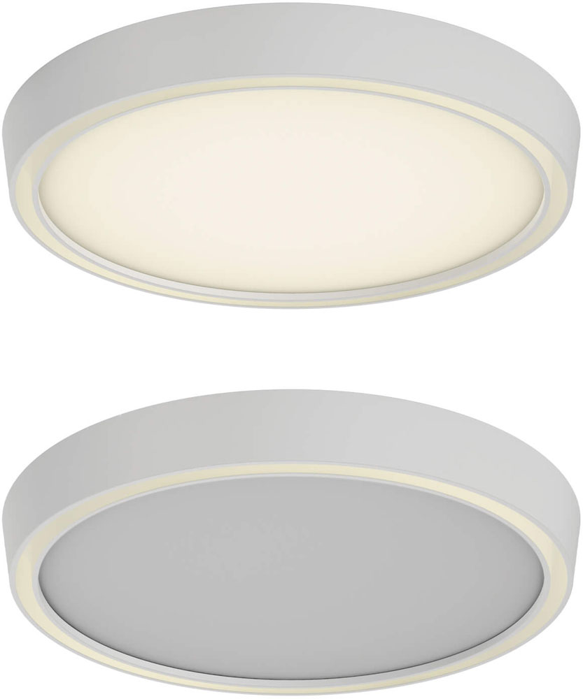 DALS Lighting CFR12-3K-WH Modern White LED Ceiling Light Fixture - DLS ...