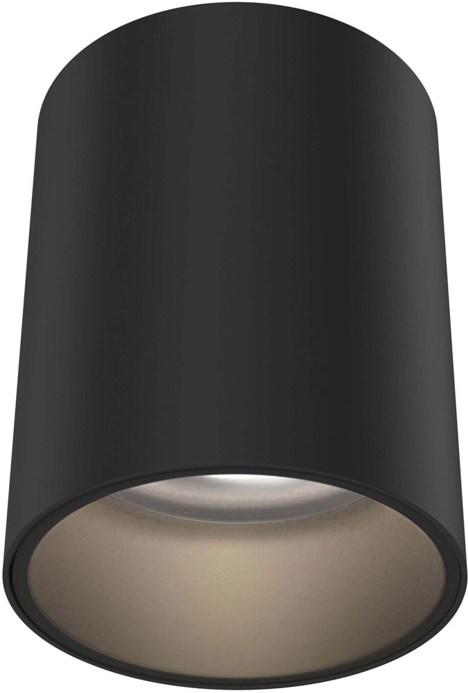 DALS Lighting CYL05-CC-BK Focus Modern Black LED Flush Mount Ceiling ...