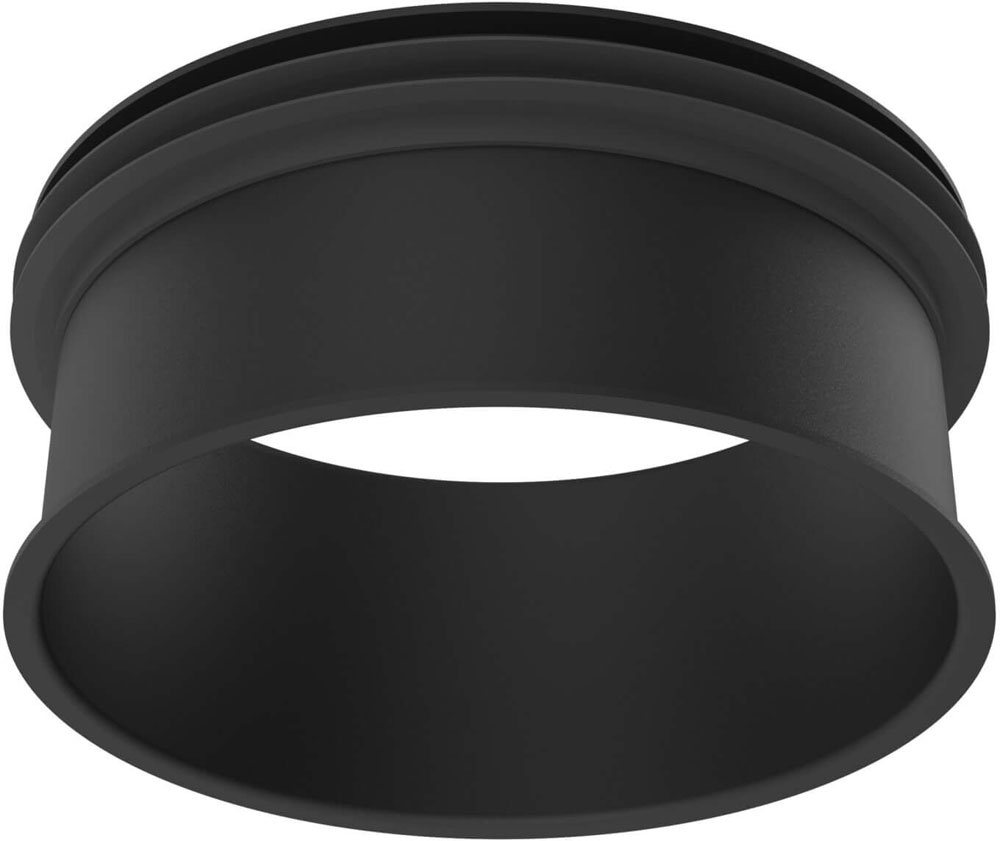DALS Lighting CYL05-TRIM-BK Focus Contemporary Black Flush Mount Light ...