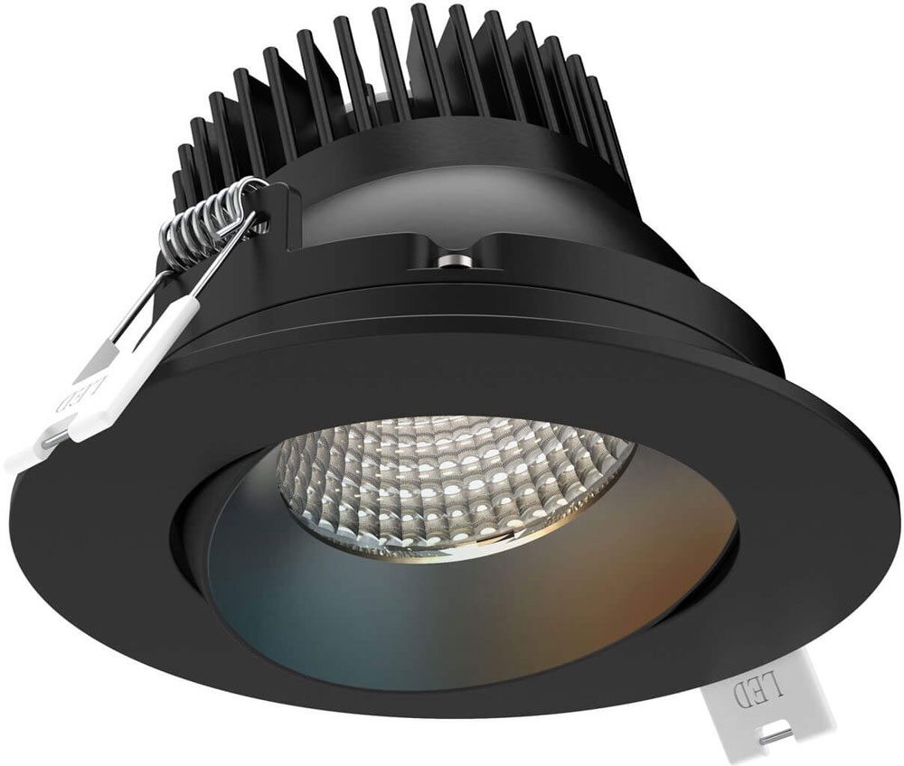 DALS Lighting DCP-GBR35-BK Revolve Pro Contemporary Matt Black LED 3.5 ...