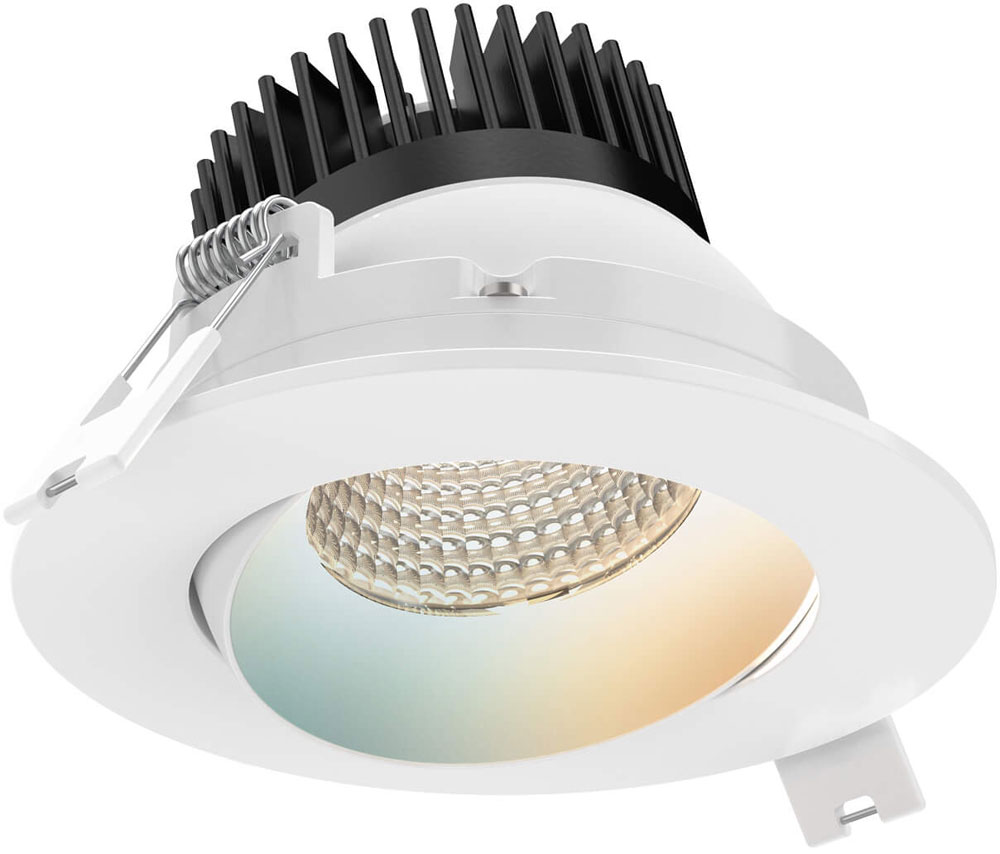 DALS Lighting DCP-GBR35-WH Modern Matt White LED 3.5 Inch Smart ...