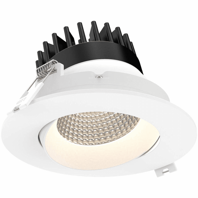 DALS Lighting GBR04-CC-WH Revolve Contemporary White LED 4" Down ...