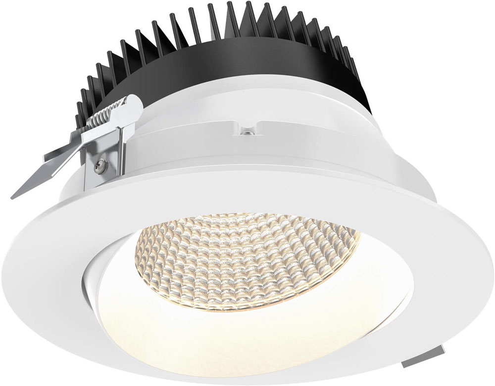 DALS Lighting GBR06-CC-WH Contemporary White LED 6 Inch Gimbal Down ...