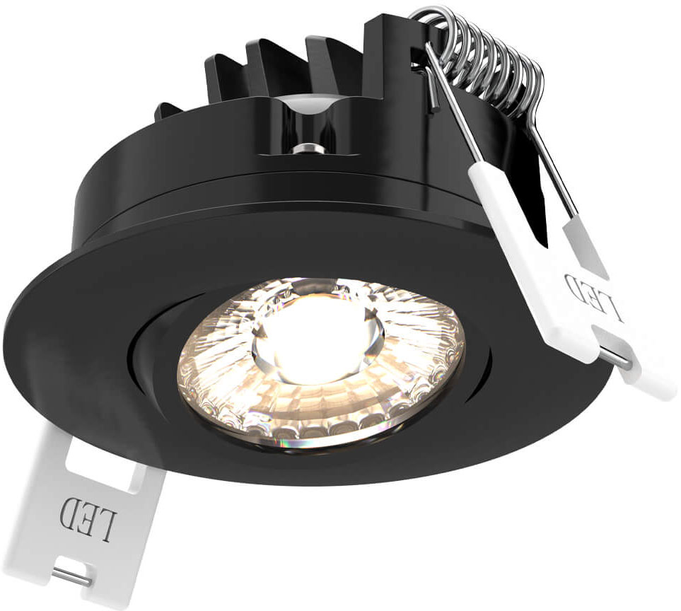 DALS Lighting GMB2-CC-BK Contemporary Black LED 5CCT 2 Inch Round ...