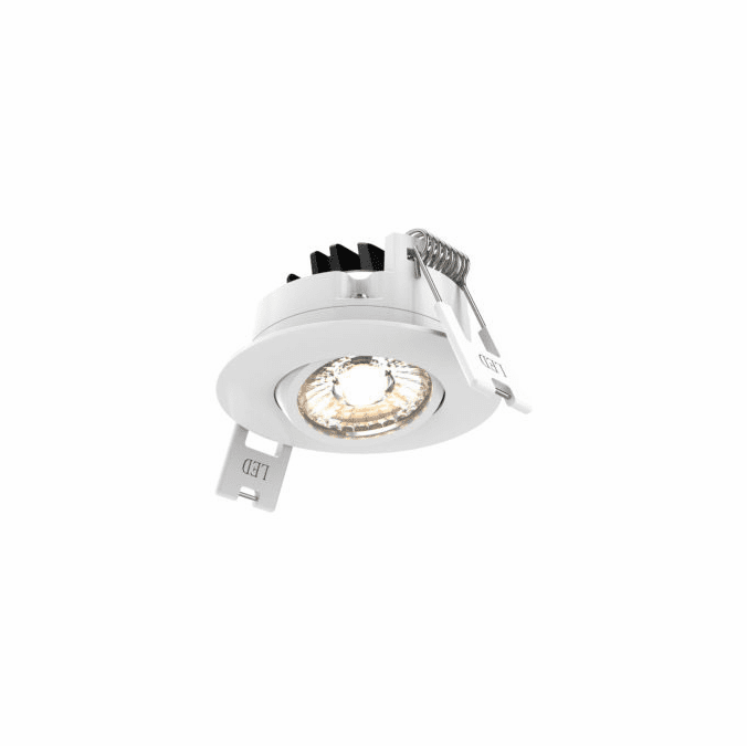 DALS Lighting GMB2-CC-WH Modern White LED 5CCT 2 Inch Round Gimbal ...