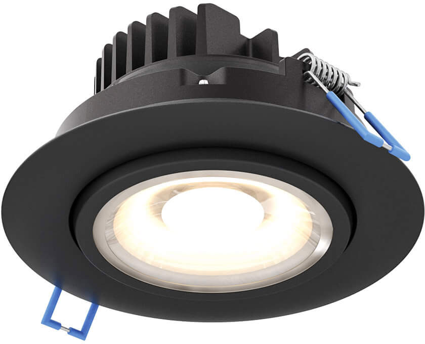 DALS Lighting GMB4-CC-BK Modern Black LED 5CCT 4 Inch Round Gimbal ...