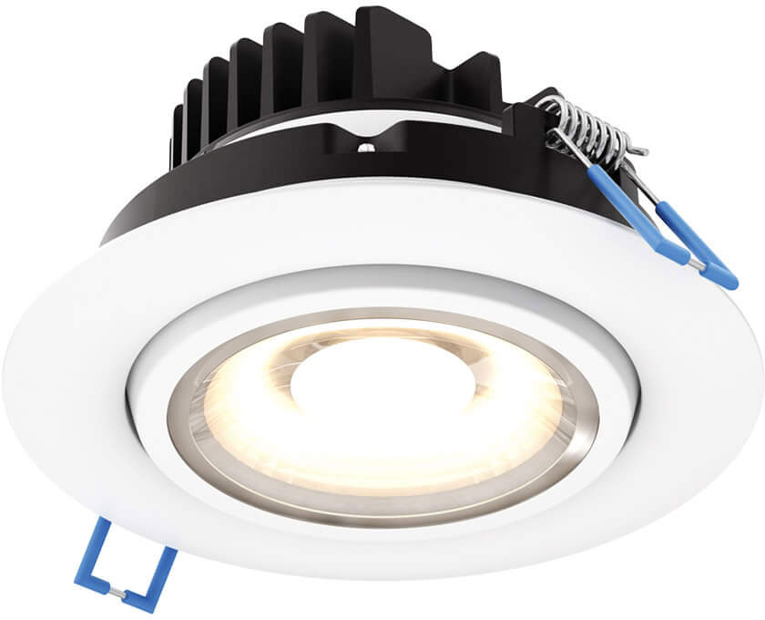 DALS Lighting GMB4-CC-WH Contemporary White LED 5CCT 4 Inch Round ...