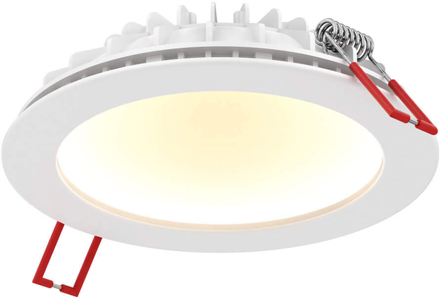 DALS Lighting IND4-DW-WH Contemporary White LED 4 Inch Round Recessed ...