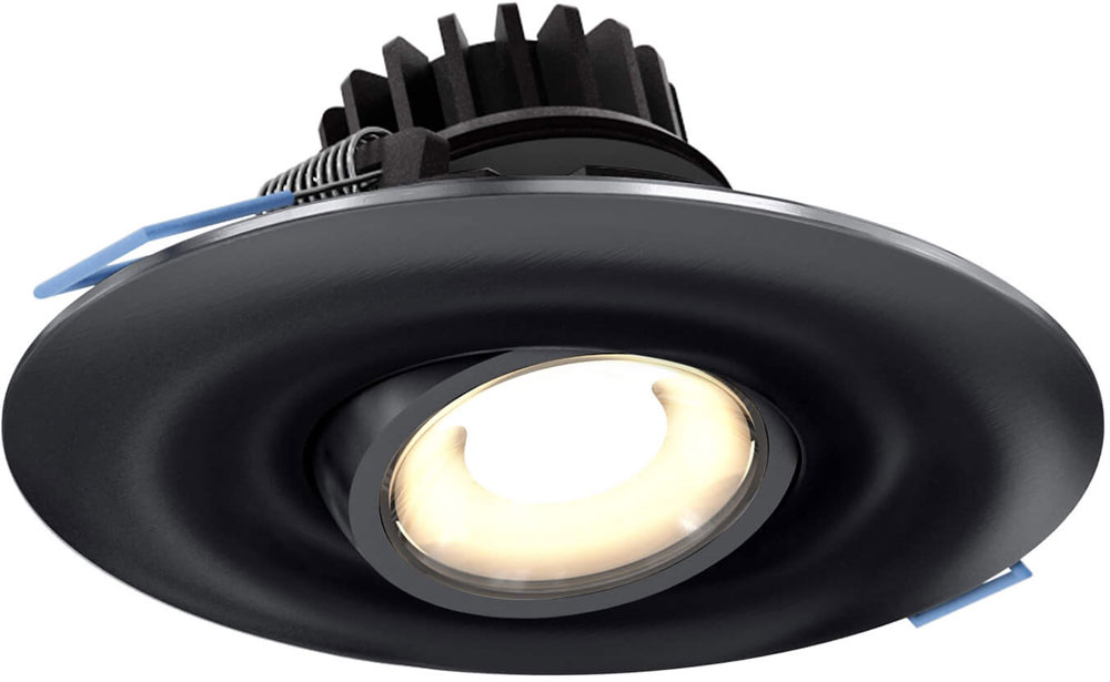 DALS Lighting LEDDOWNG4-CC-BK Contemporary Black LED 5CCT 4 Inch Round ...