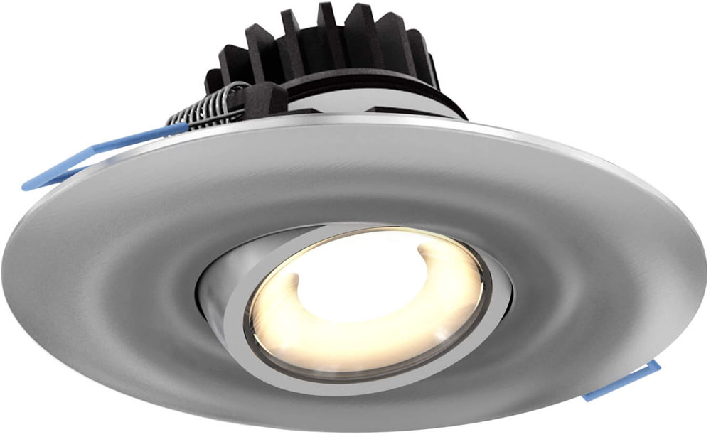 DALS Lighting LEDDOWNG4-CC-SN Modern Satin Grey LED 5CCT 4 Inch Round ...