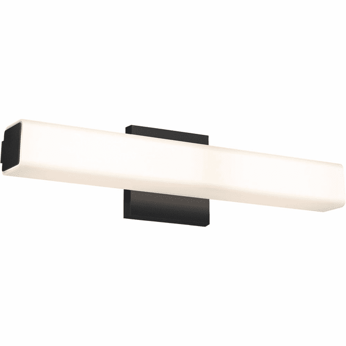 DALS Lighting LEDVAN001-CC-18BK Contemporary Black LED CCT 18" Bathroom ...