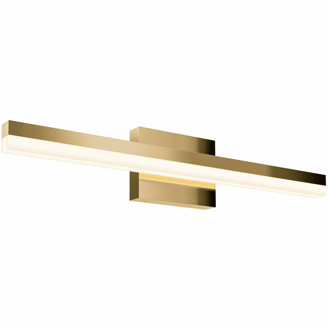 DALS Lighting LEDVAN003-CC-24BB Lyra Modern Brushed Brass LED Vanity ...