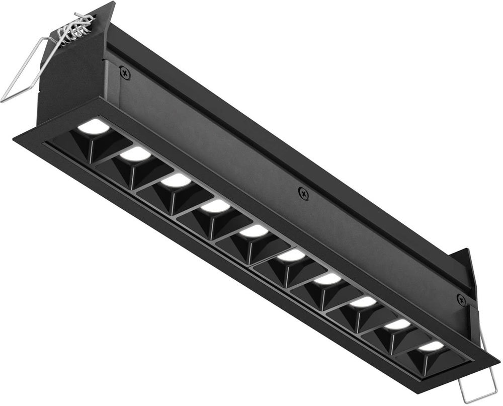 DALS Lighting MSL10-CC-BK Contemporary Black LED 10-Light Microspot ...