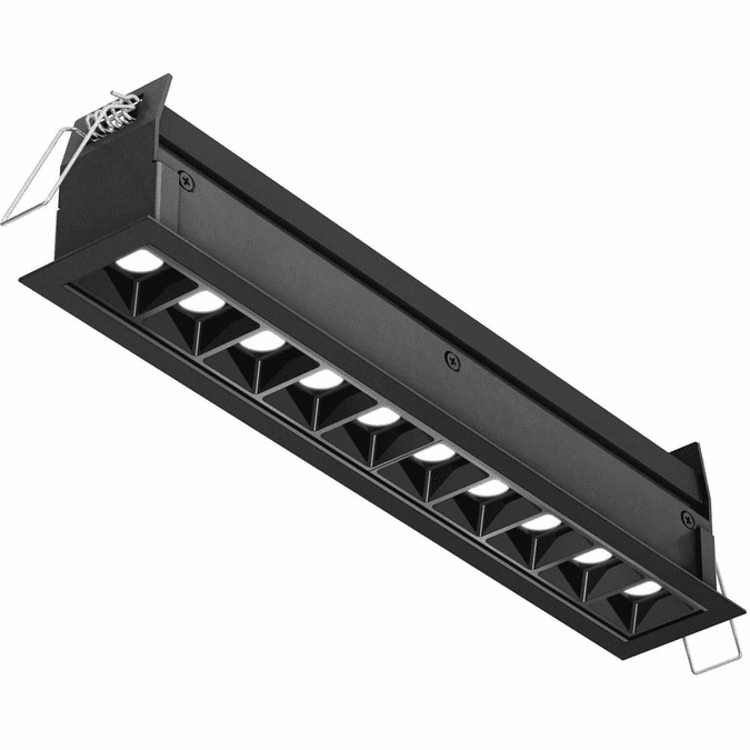 DALS Lighting MSL10-CC-BK Contemporary Black LED 10-Light Microspot ...