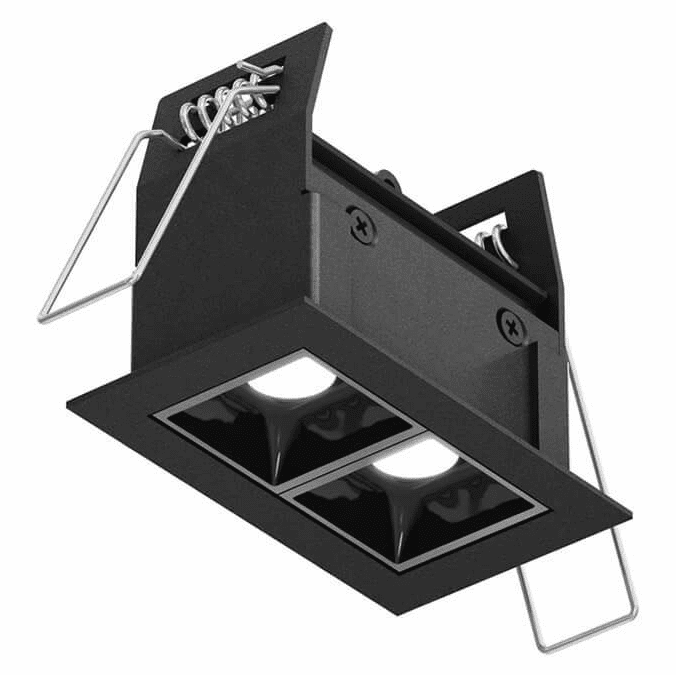 DALS Lighting MSL2-CC-BK Contemporary Black LED CCT 2-Light Microspot ...