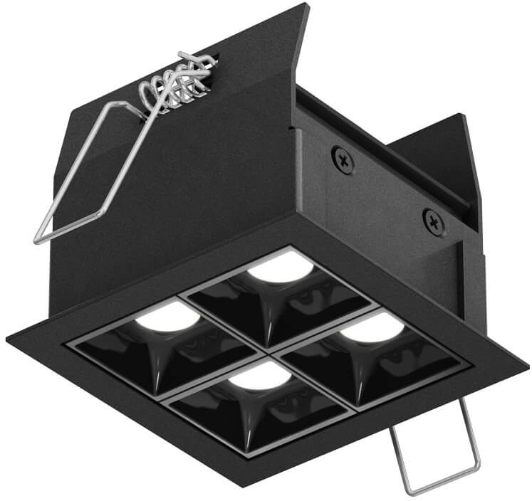 DALS Lighting MSL4-CC-BK Modern Black LED CCT 4-Light Microspot ...