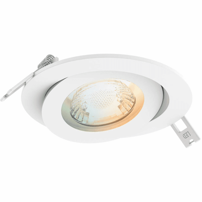 DALS Lighting DCP-FGM4-WH Pivot Contemporary White LED 4" Recessed ...