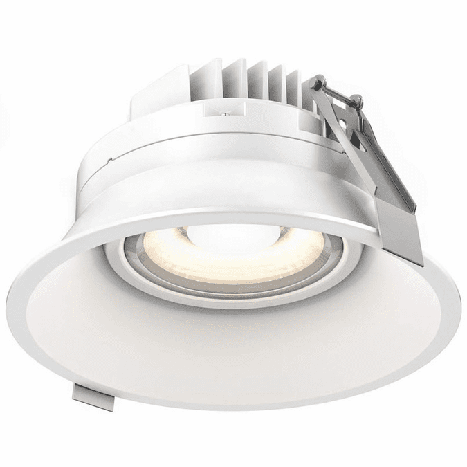 DALS Lighting RGM6-CC-WH Contemporary White LED CCT 6 Inch Round Gimbal ...