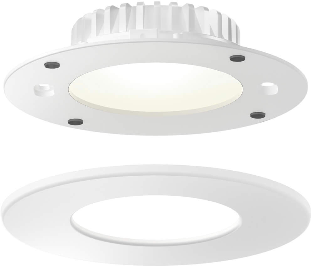 DALS Lighting RTF4-3K-WH Modern White LED 4 Inch Retrofit Down Lighting ...