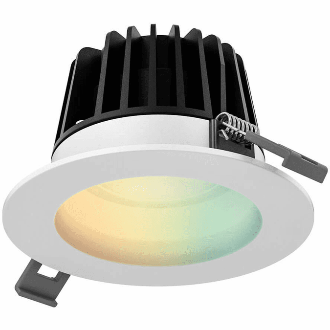 DALS Lighting SM-RGR4WH Modern White LED RGB+CCT 4 Inch Smart Recessed ...