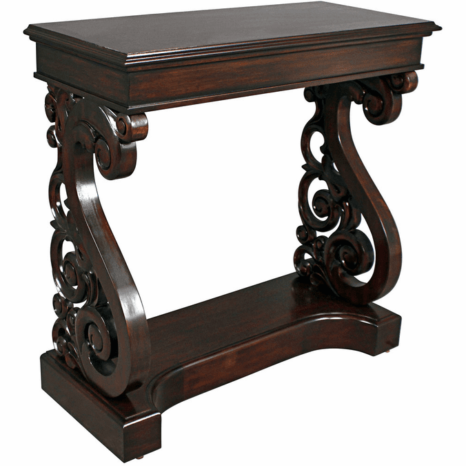 Design Toscano AF57732 Mucha Traditional Walnut Console Table - DST-AF57732