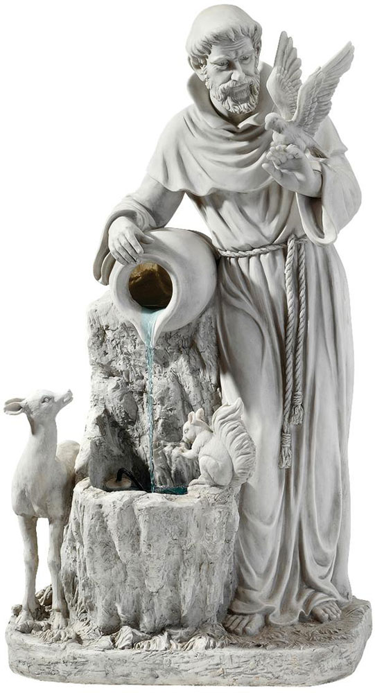 Design Toscano KY2078 Saint Francis' Life-Giving Waters Traditional ...