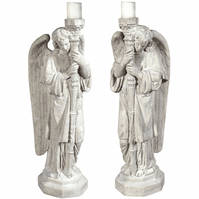 Design Toscano NE9307 Traditional Antique Stone Padova Angels Statue ...