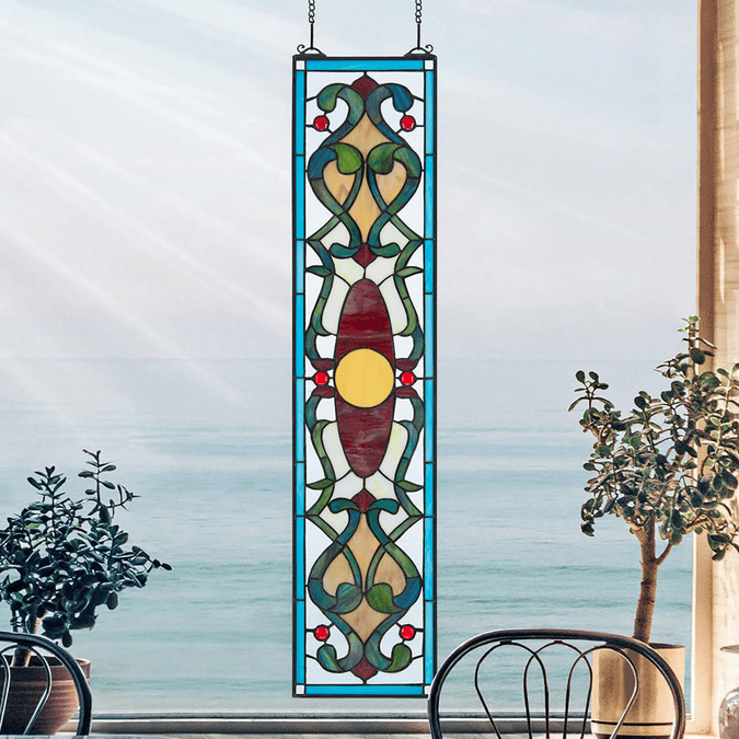 Design Toscano TF28042 Westbourne Place Tiffany Stained Glass Window ...